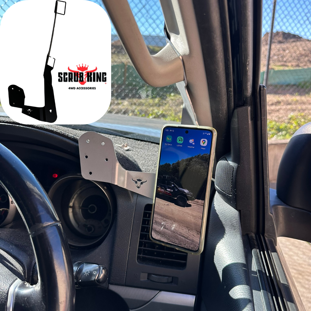 Mitsubishi Pajero Phone & UHF Mount – Scrub King